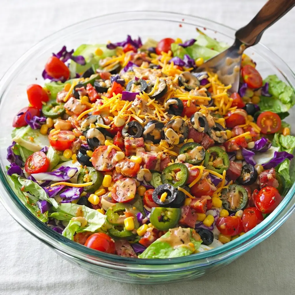 Cowboy Salad Recipe – Easy 5-Minute BBQ Ranch Delight
