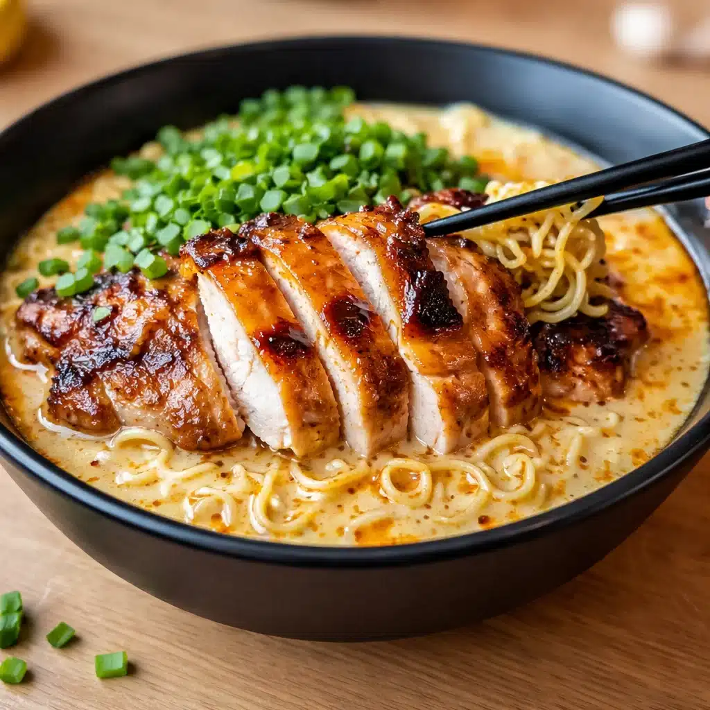 Fiery Chicken Ramen with Creamy Garlic Sauce – 30-Minute Comfort Food