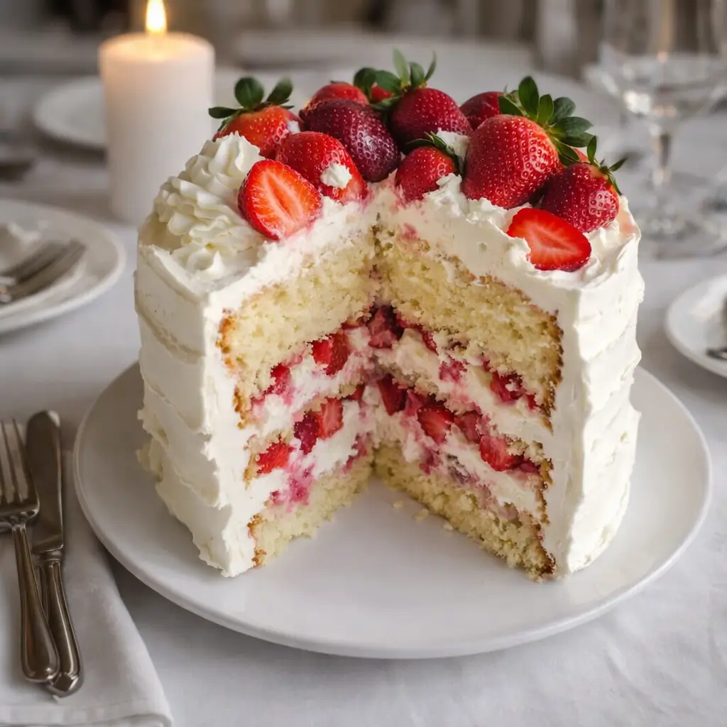 Strawberry Vanilla Cake Recipe